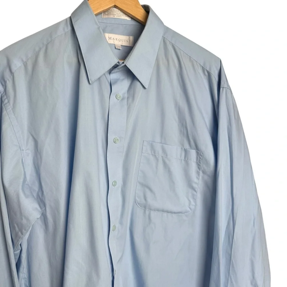 Marquise | Shirts | 425 Marquis Light Blue Dress Shirt Xl Regular Fit ...